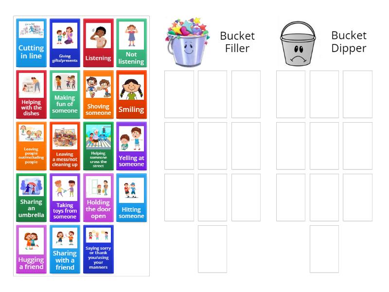 Bucket Filler or Bucket Dipper - Group sort