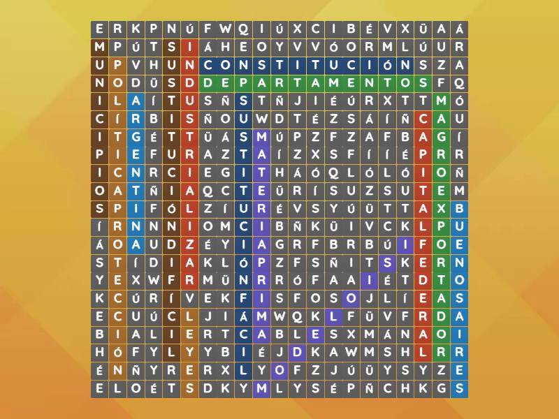 Geografia Evaluación digital - Wordsearch