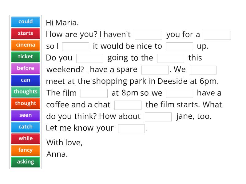 Trinity Writing Entry 3 Task 3 paper 2 - Complete the sentence