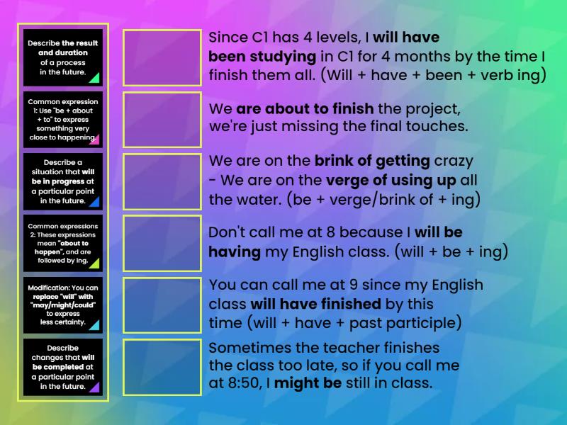 Advanced Future forms: conclusions - Match up