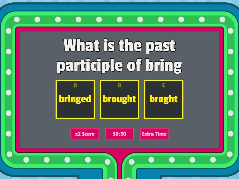 Past Participle Part 2 - Gameshow quiz