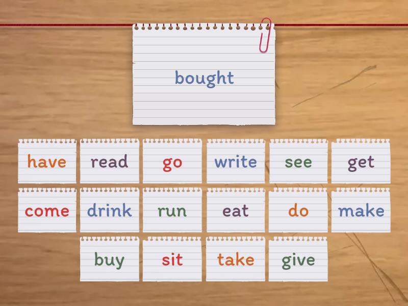 FH 3 U23 Irregular verbs Past Simple - Find the match