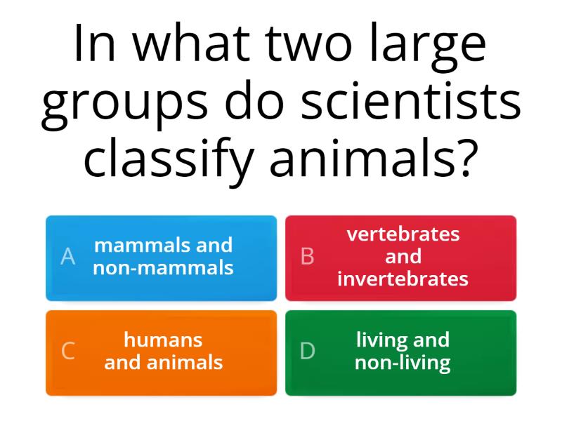 Classifying Plants and Animals Quiz Show - Cuestionario