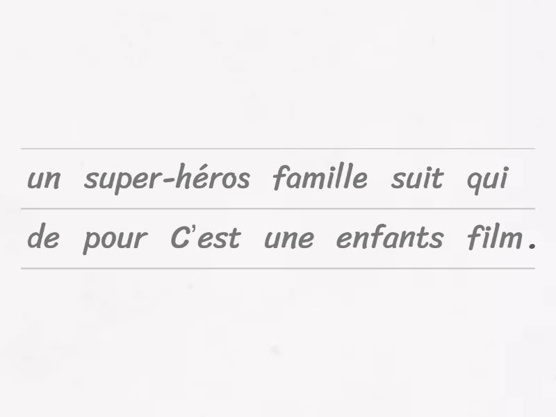 reading practice - Unjumble