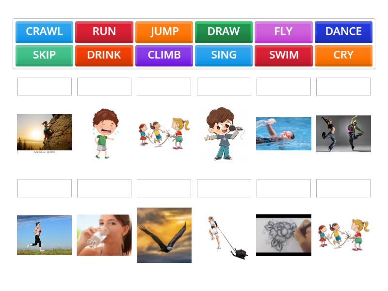 ACTION VERBS - Match up