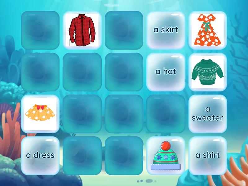 Clothes Memory Game - Matching pairs