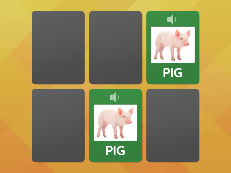 FIND THE FARM ANIMALS - Matching pairs