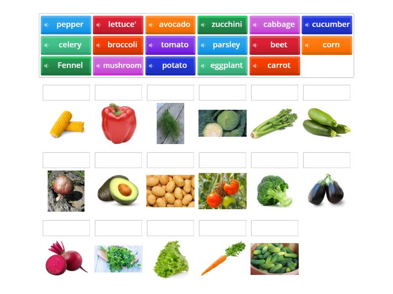 vegetables - Match up