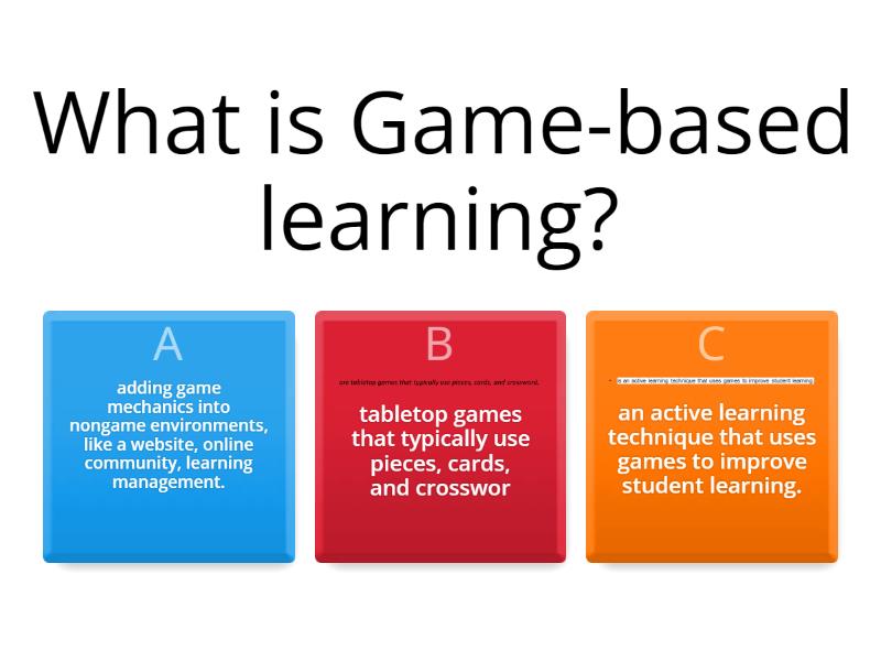 Game-based learning - Quiz
