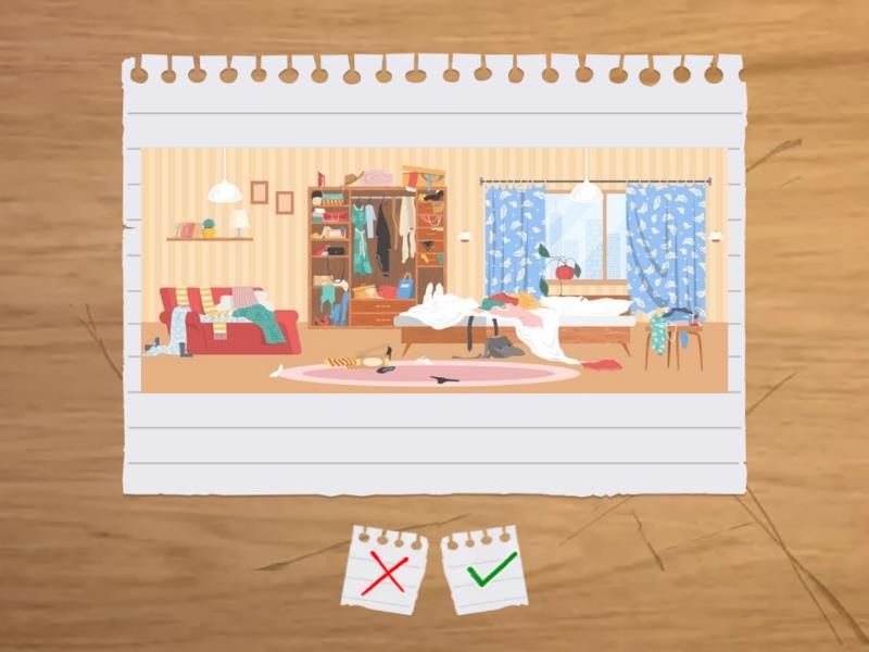 Is the room tidy or messy? - Flash cards