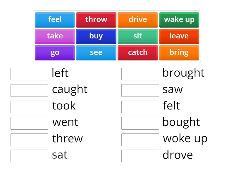roadmap a2 5b irregular verbs - Match up