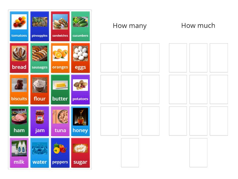 FF4 Unit 8 How much/How many - Group sort