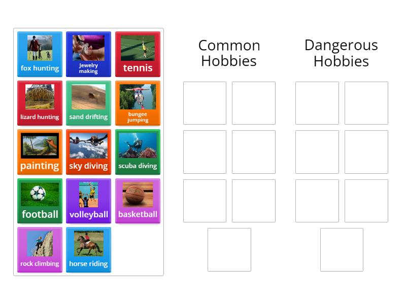 Common & Dangerous activity - Ordenar por grupo