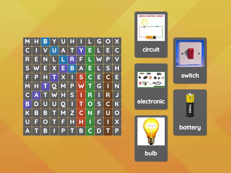 Electronics- Word Search - Wordsearch