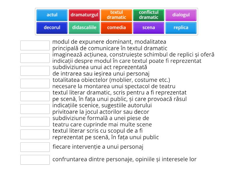 2. Textul dramatic - Match up