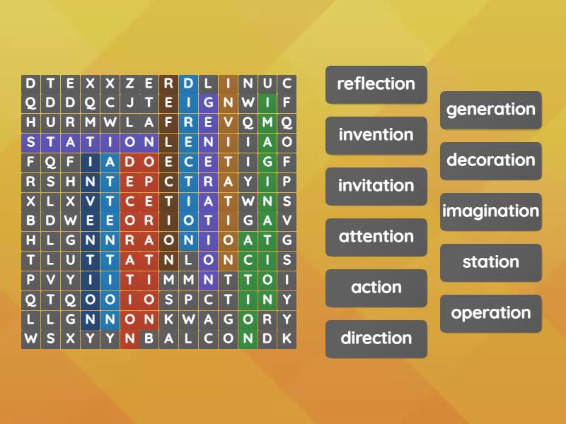 [tion] phonics 4 - Wordsearch