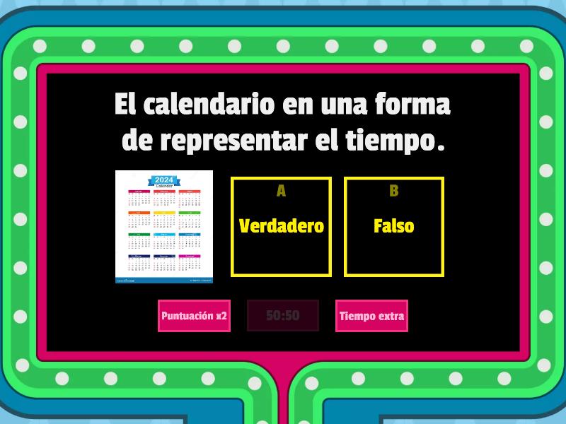 El calendario - Concurso de preguntas