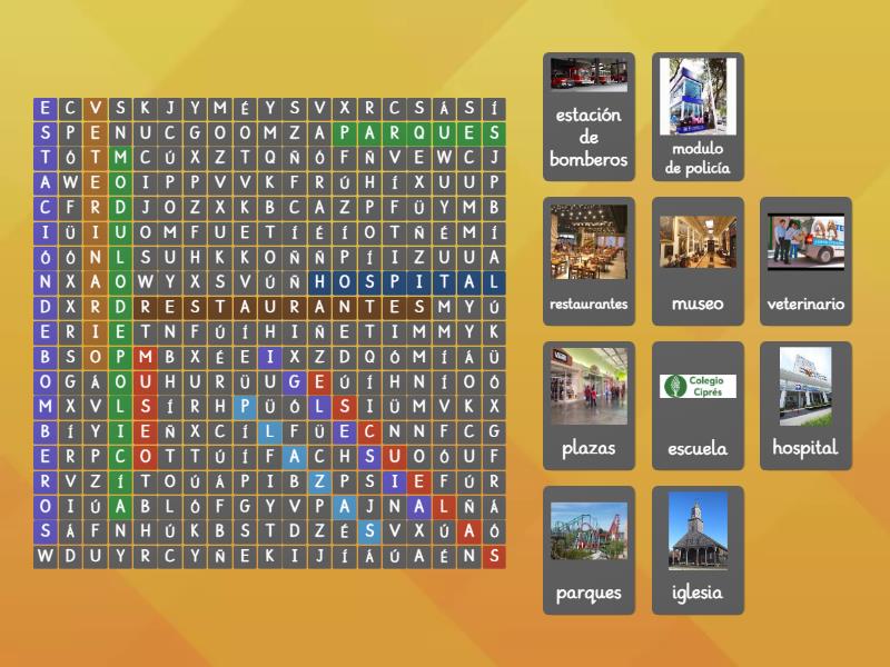 Mi comunidad preescolar 3 miss Erika - Sopa de letras