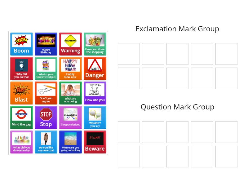 Punctuation: of ! or ? - Group sort