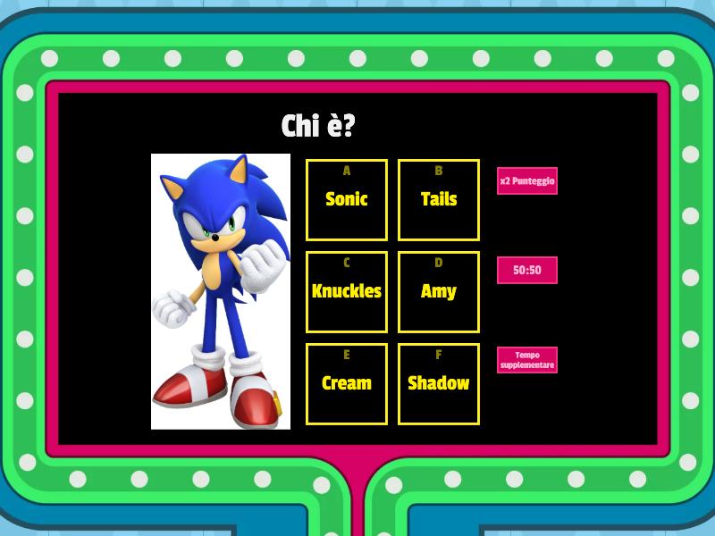 Sonic The Hedgehog - Gameshow quiz