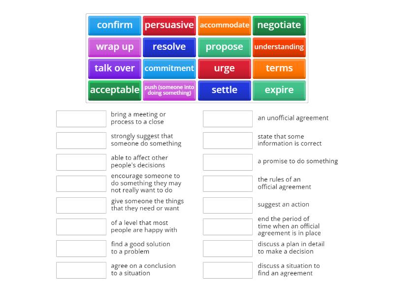 Negotiations - Match up