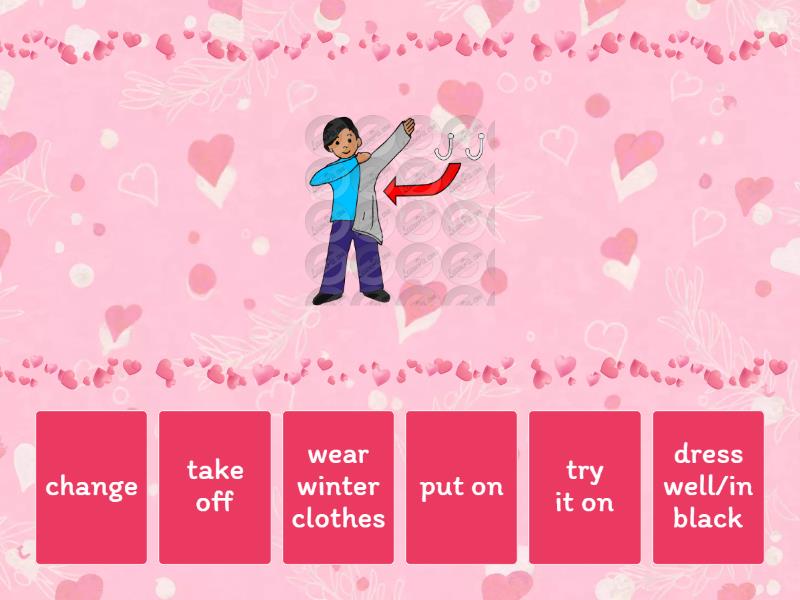 A2 Clothes Verbs - Find the match