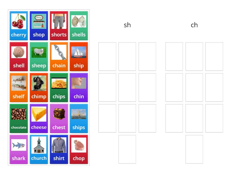 sh and ch DIGRAPH - Group sort