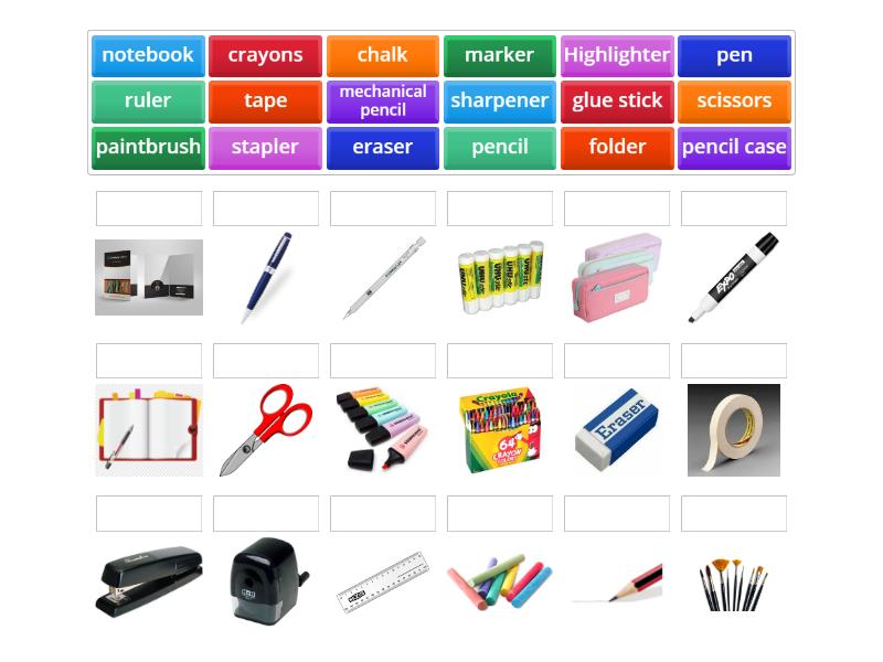 Stationery Items - Match up