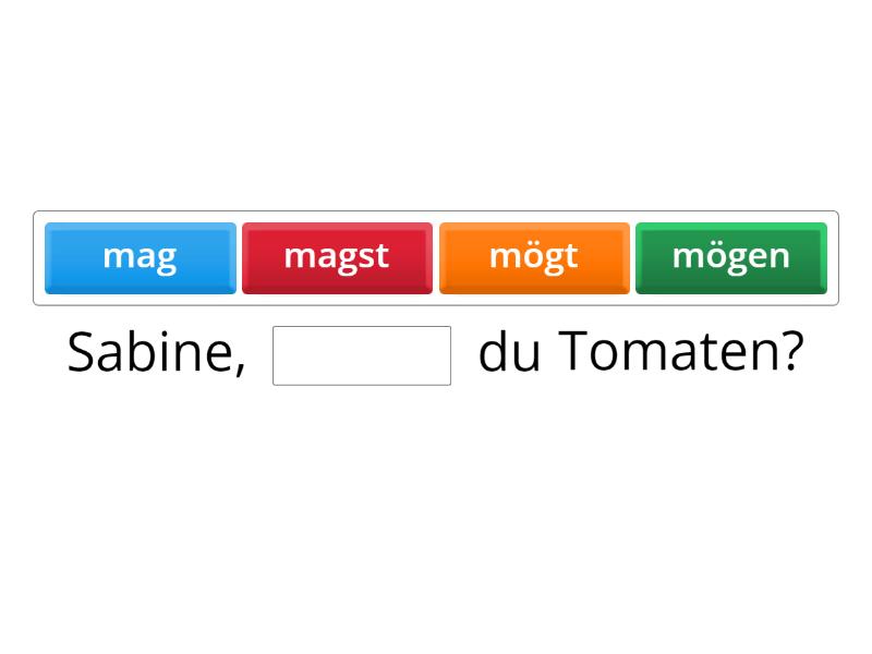 Sloveso mögen - Complete the sentence