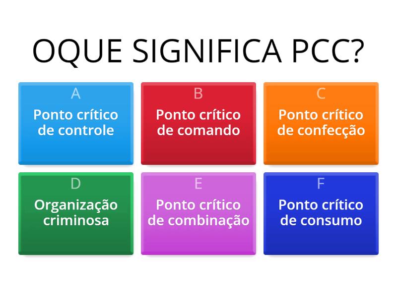 O que significa PCC? - Quiz