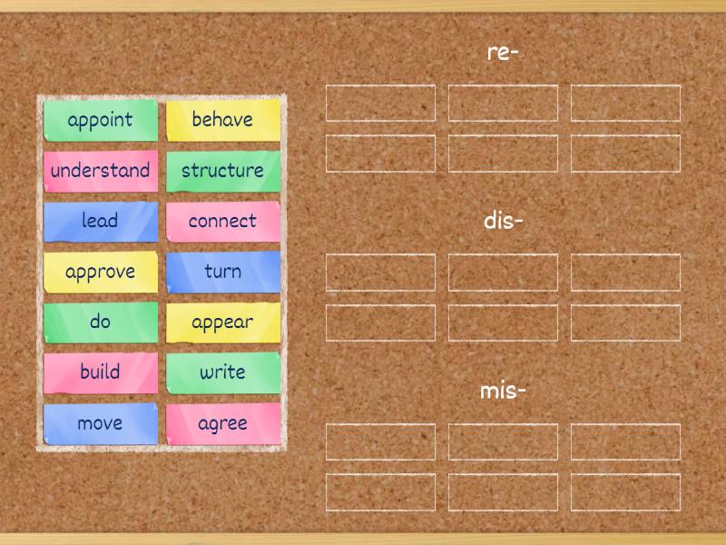 Make new verbs - Group sort