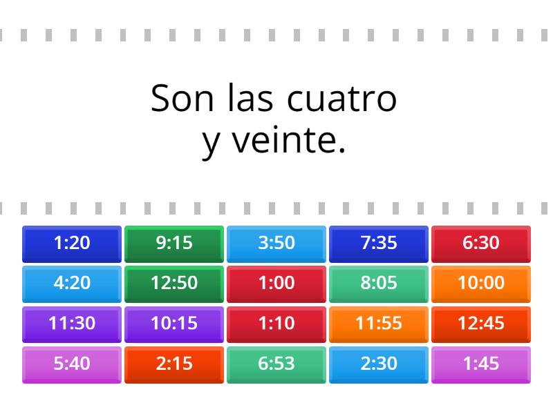La hora: matching - Find the match
