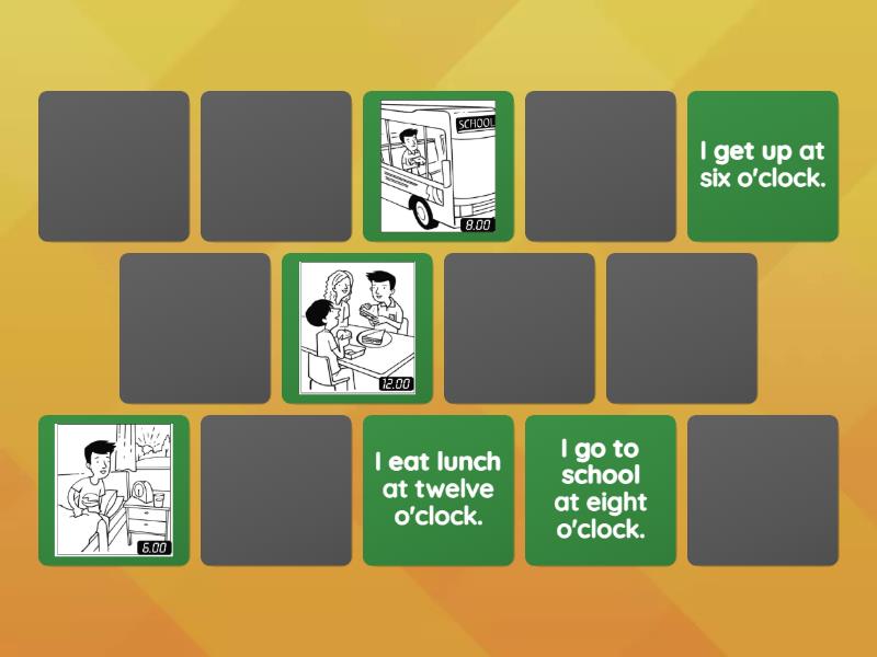 Daily routine memory - Matching pairs