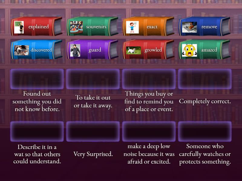 vocabulary The dog that dug for dinosaurs - Match up