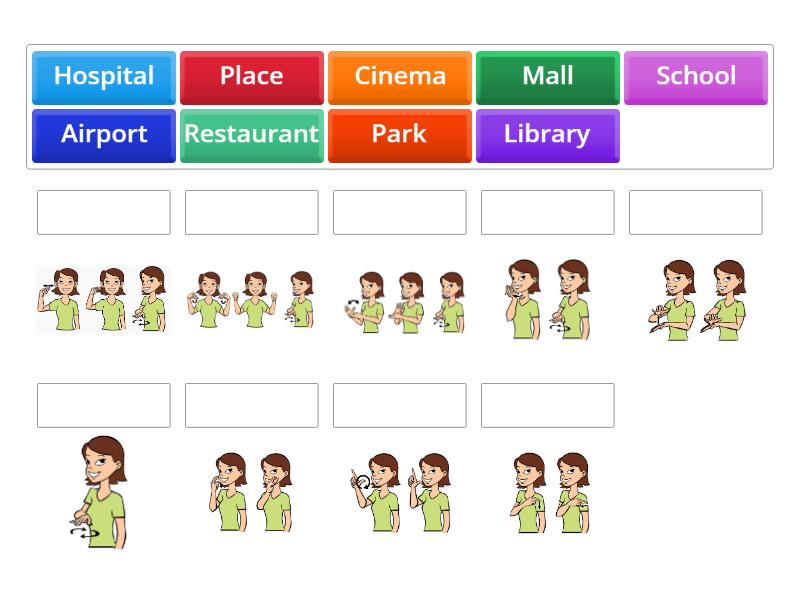 Places - ASL (easy) - Match up
