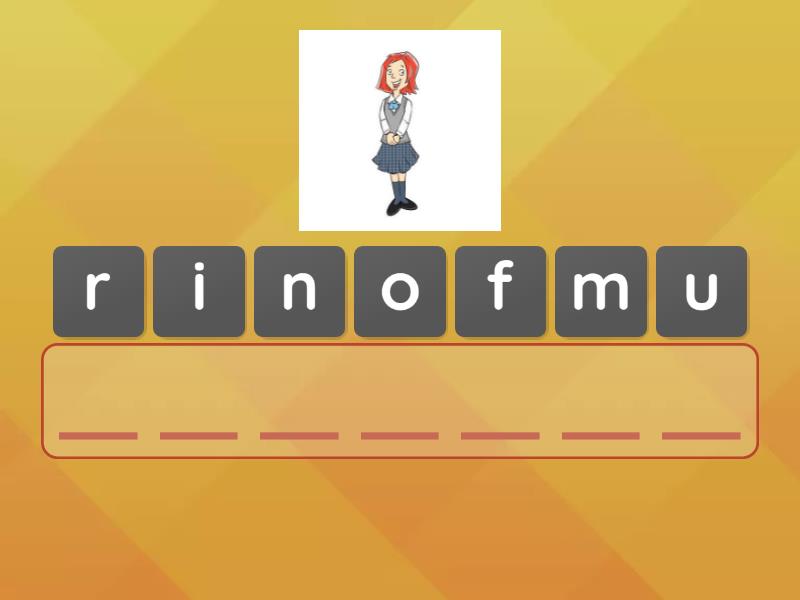 Smiles 3: Unit 5 - Rules - Anagram