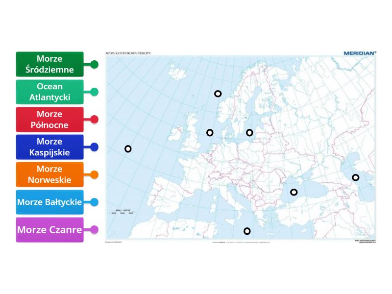 Morza Europy- ŚDW - Labelled diagram