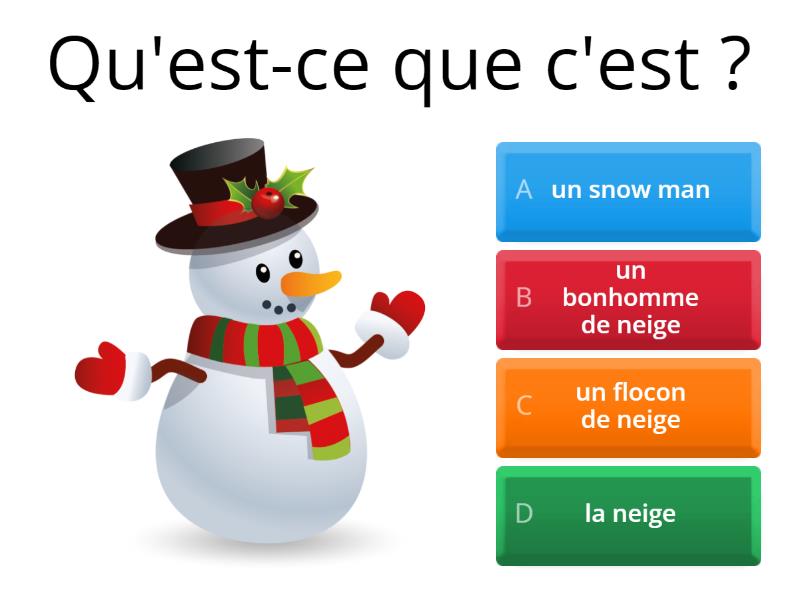 Les activites d'hiver - Quiz