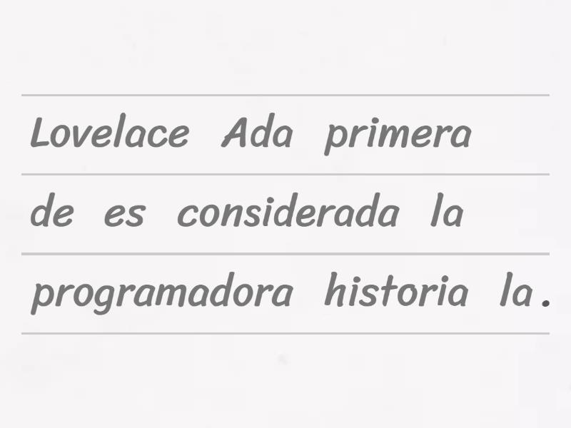 ADA LOVELACE 01 - Unjumble