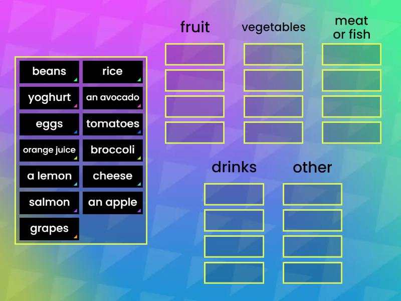 Food / Speakout A2 - Group sort