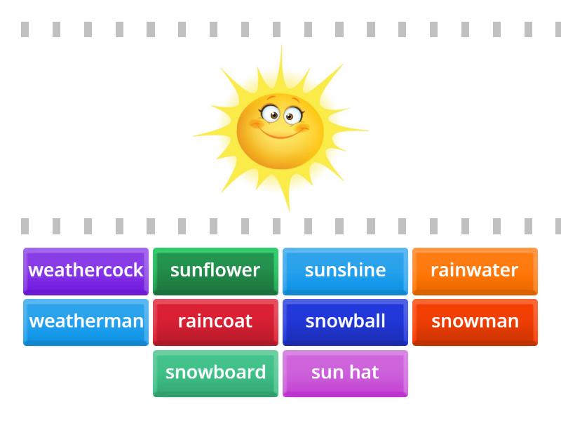 Rainbow 4, Unit 6 (compound nouns) - Find the match
