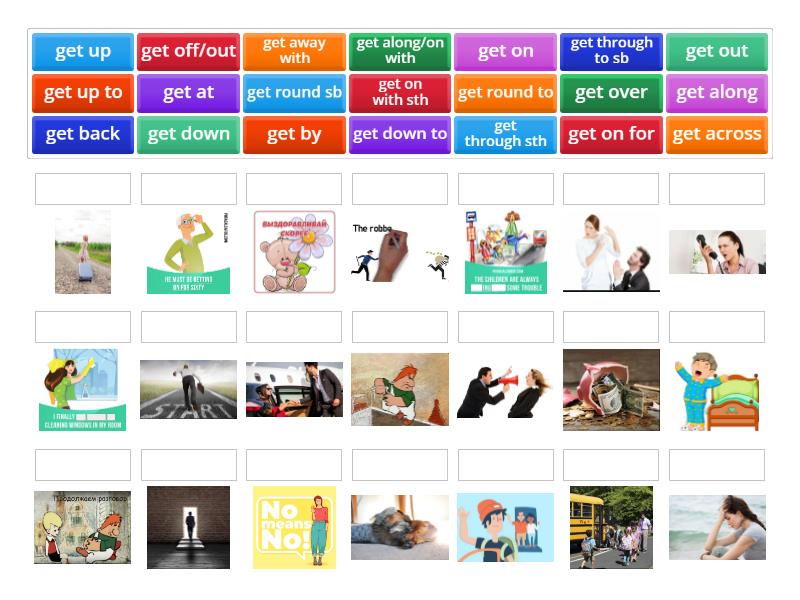 Phrasal verbs with Get - Match up