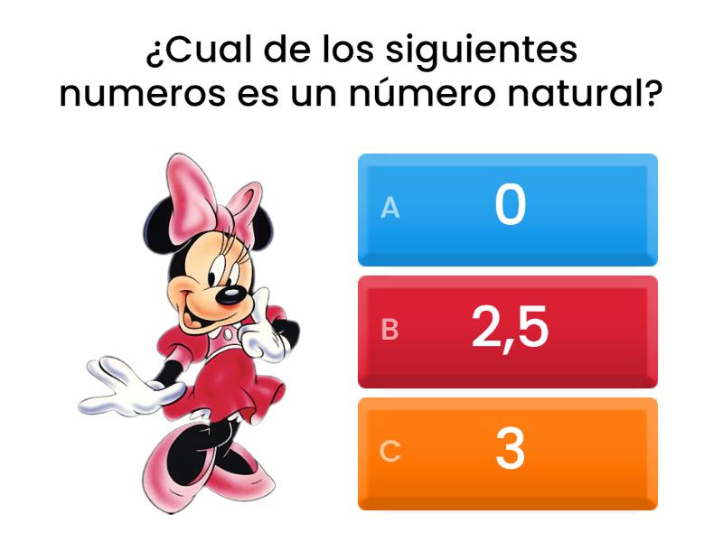 números naturales y números enteros - Quiz