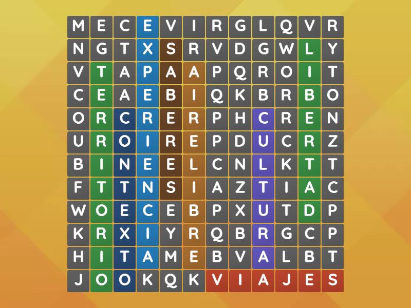 Sopa de letras-Taller:Viajes y expediciones - Wordsearch