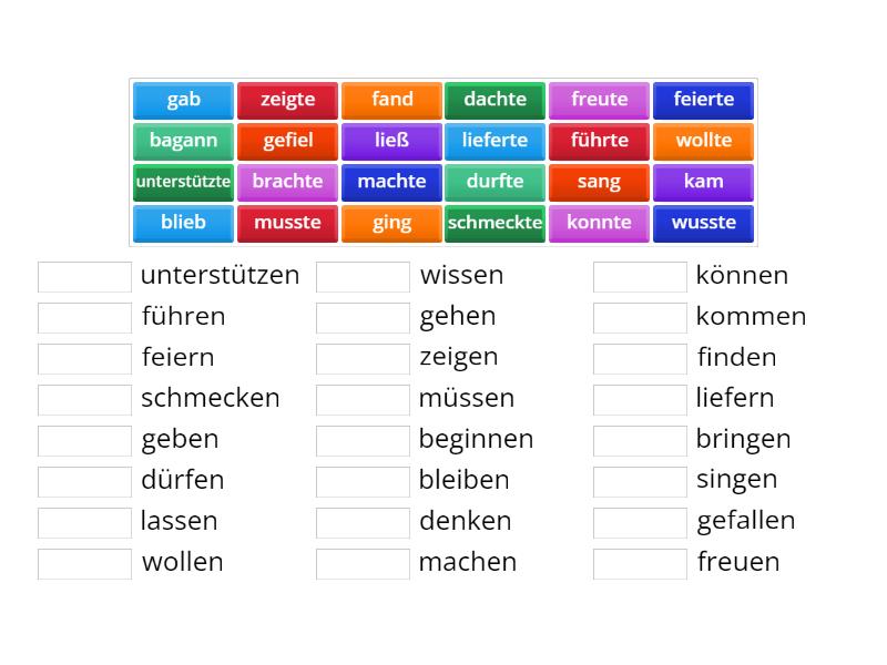 Präteritum A2.2 - It's a Match