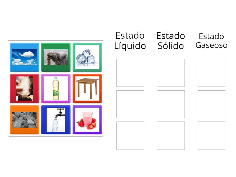 Estados de la materia 4to grado - Group sort