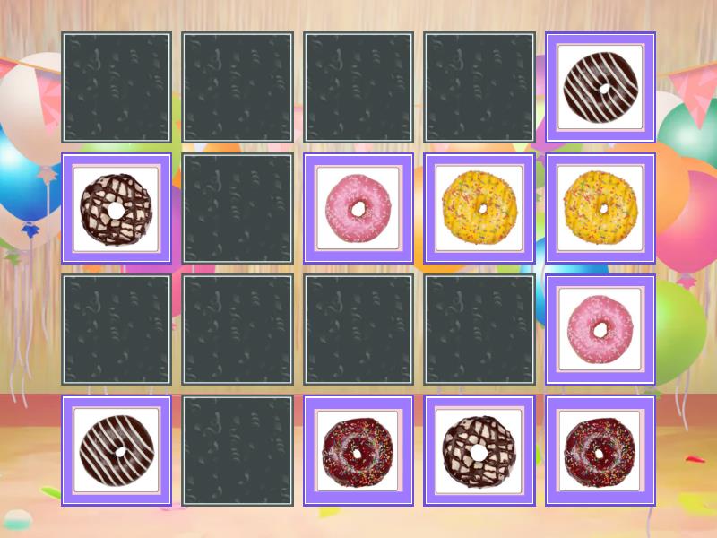 Donut Matching (10 pairs) - Matching pairs