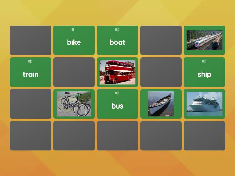 Let's explore 2 - Unit 2, Lesson 3 - transport - Matching pairs