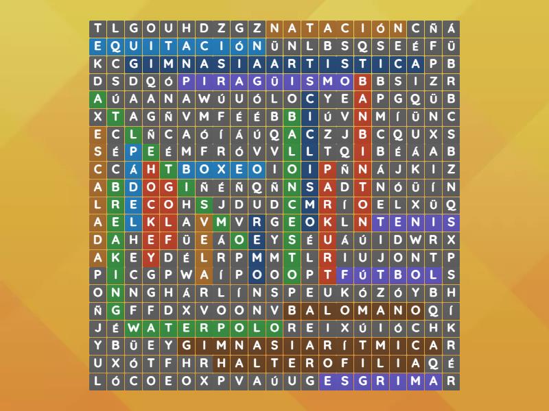 Juegos Olímpicos - Wordsearch