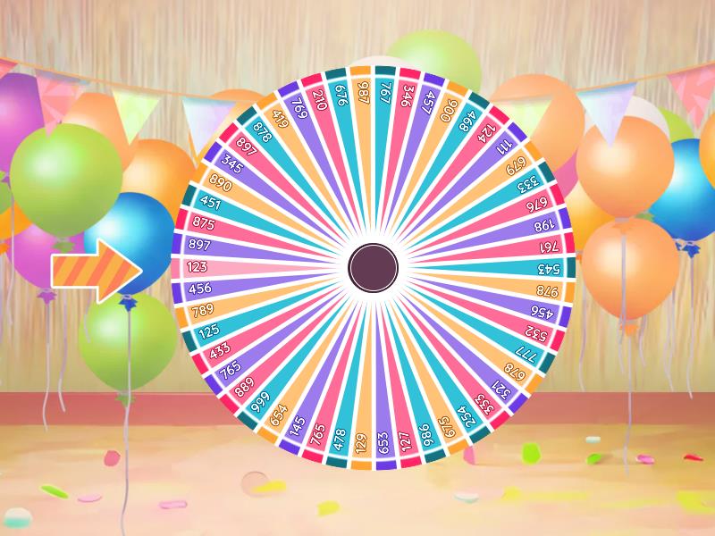 Numbers (100-999) - Spin the wheel